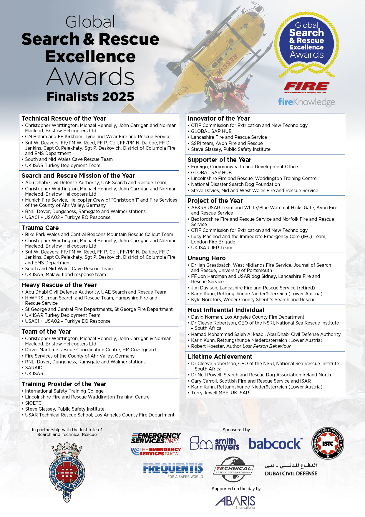 Global Search and Rescue Excellence Awards 2025 - Fire Magazine