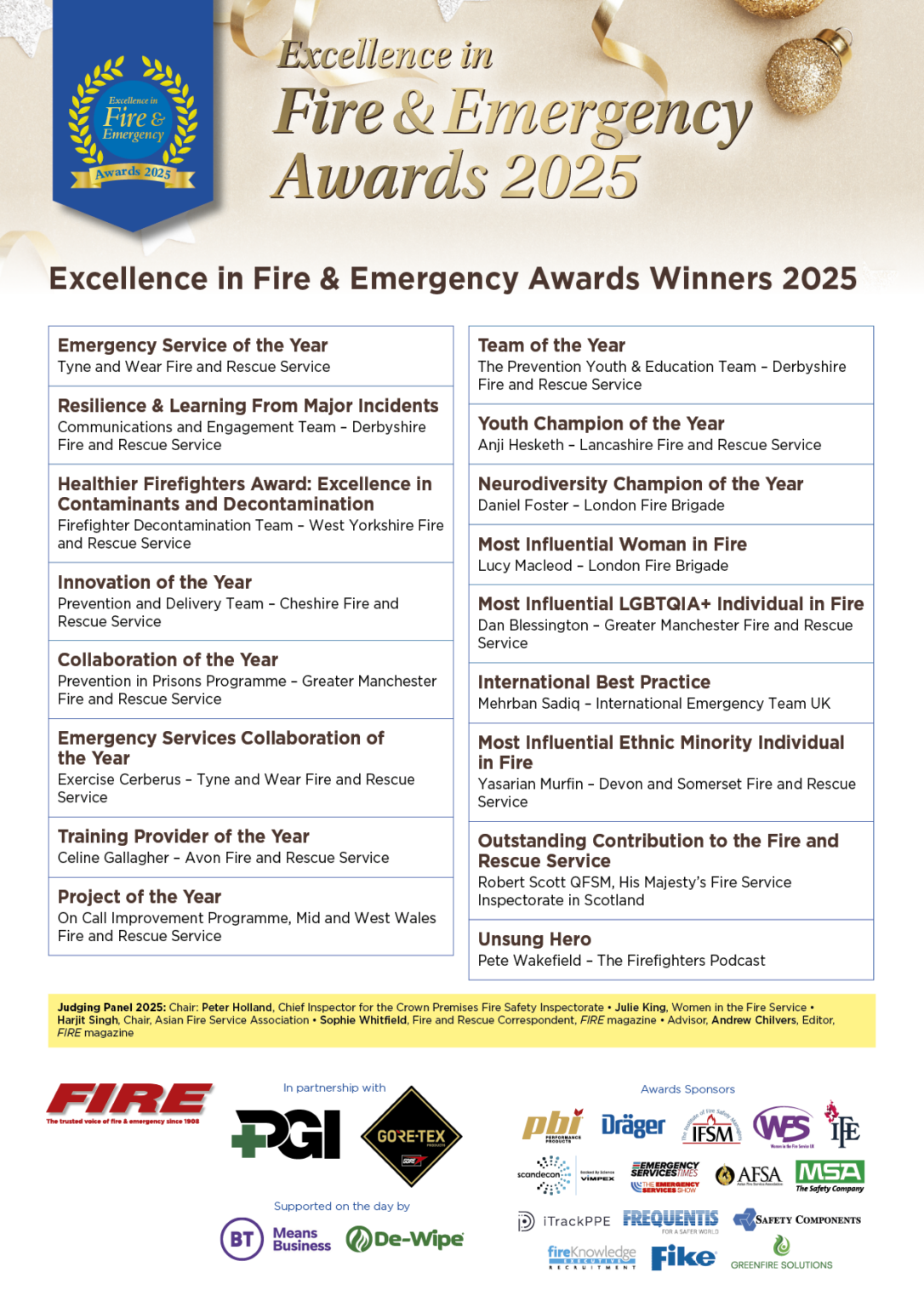 Excellence in Fire & Emergency Awards - Fire Magazine